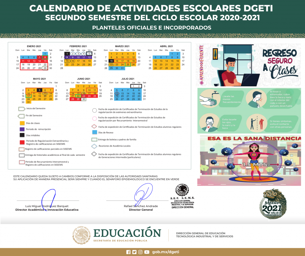 CALENDARIO ESCOLAR 2020-2021 – CBTis 104. Centro de Bachillerato ...